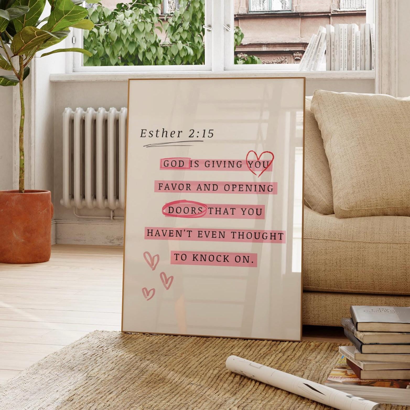 Unframe Esther 9:25 Print, Christian Scripture Wall Art, Bible Verse ...