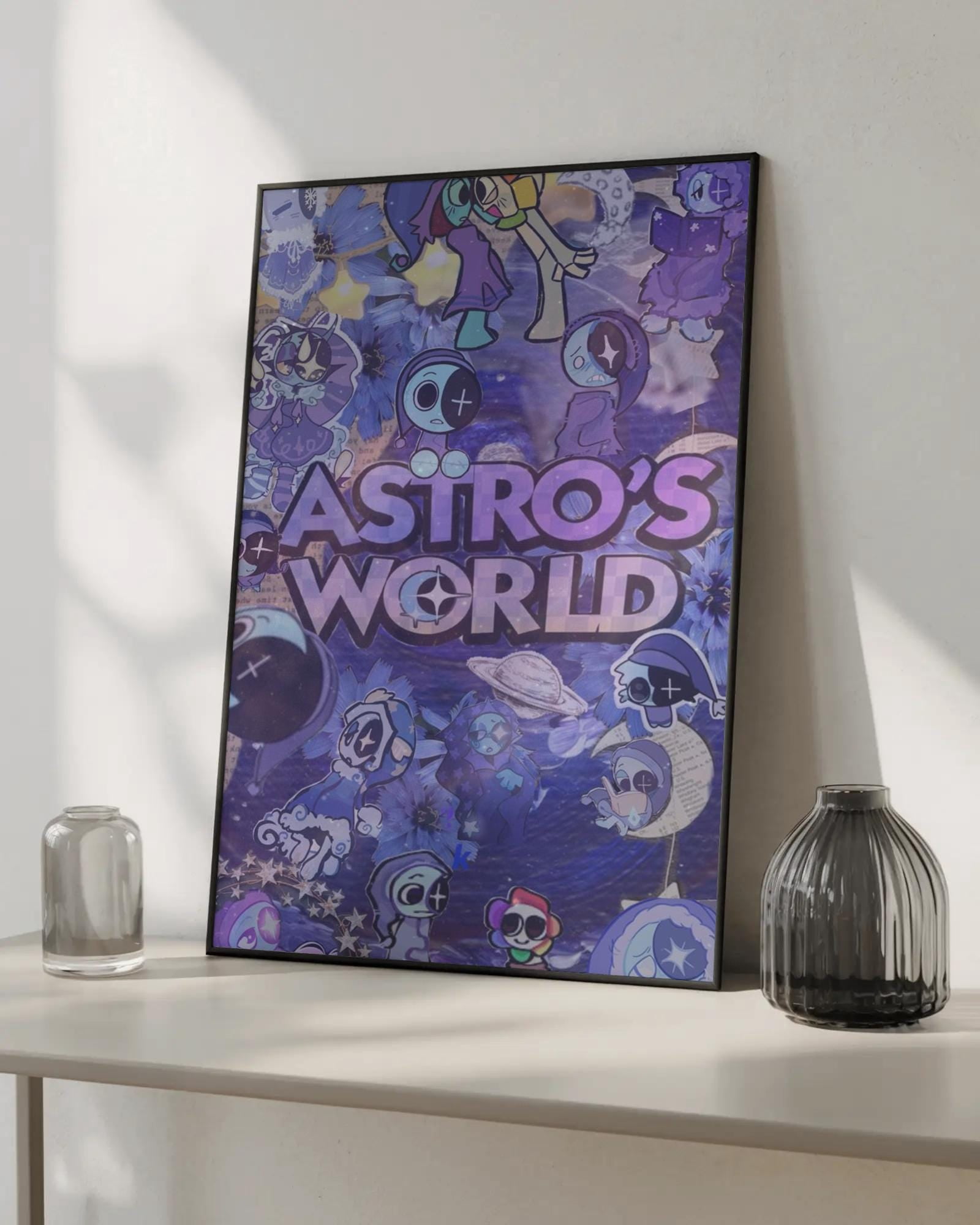 (Unframed) Astro Dandy World Poster, Cute Roblox Wall Art, Blue Astro ...