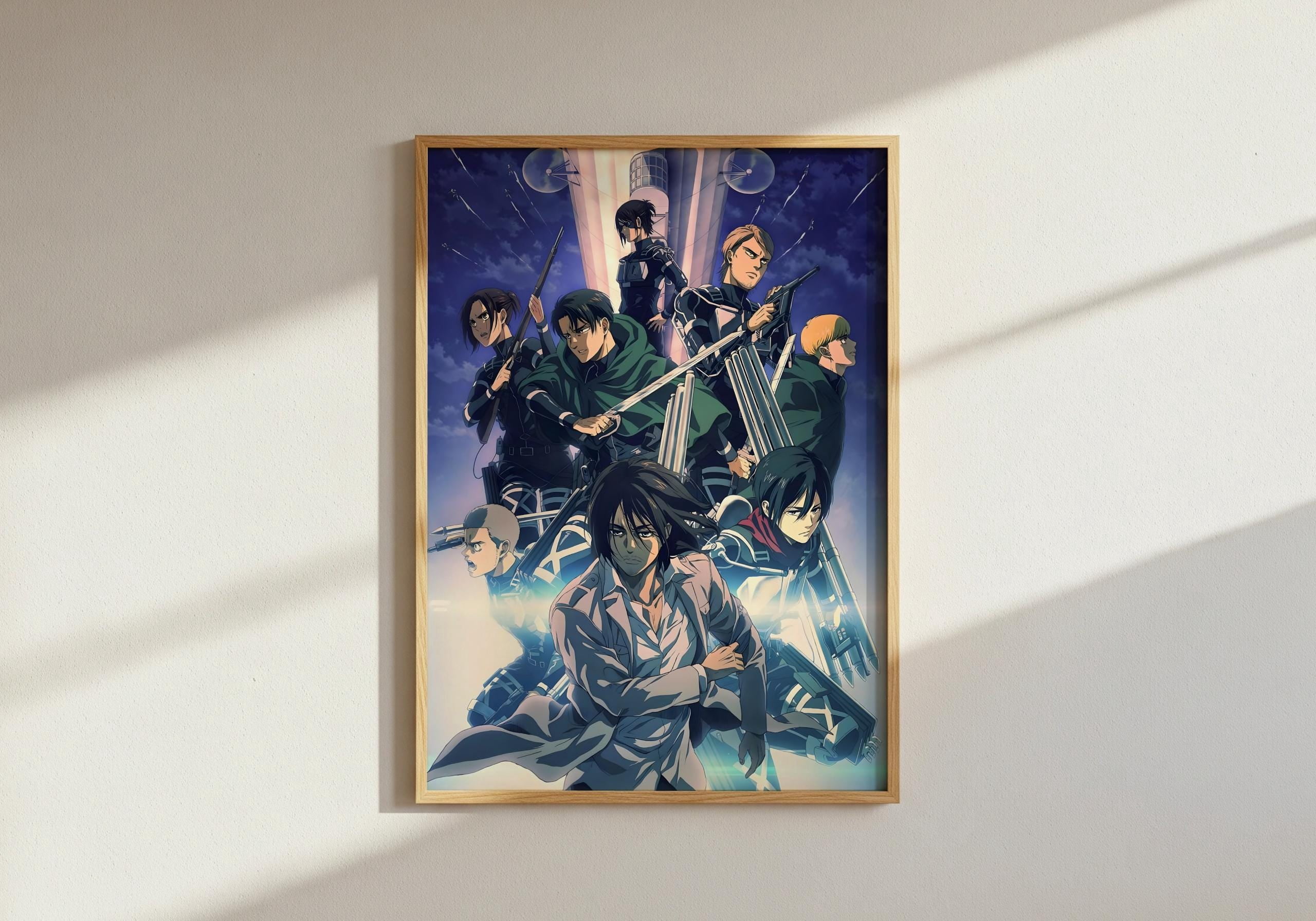 (Unframed) Attack on T!tan Final Season Poster, Eren Yeager Levi ...