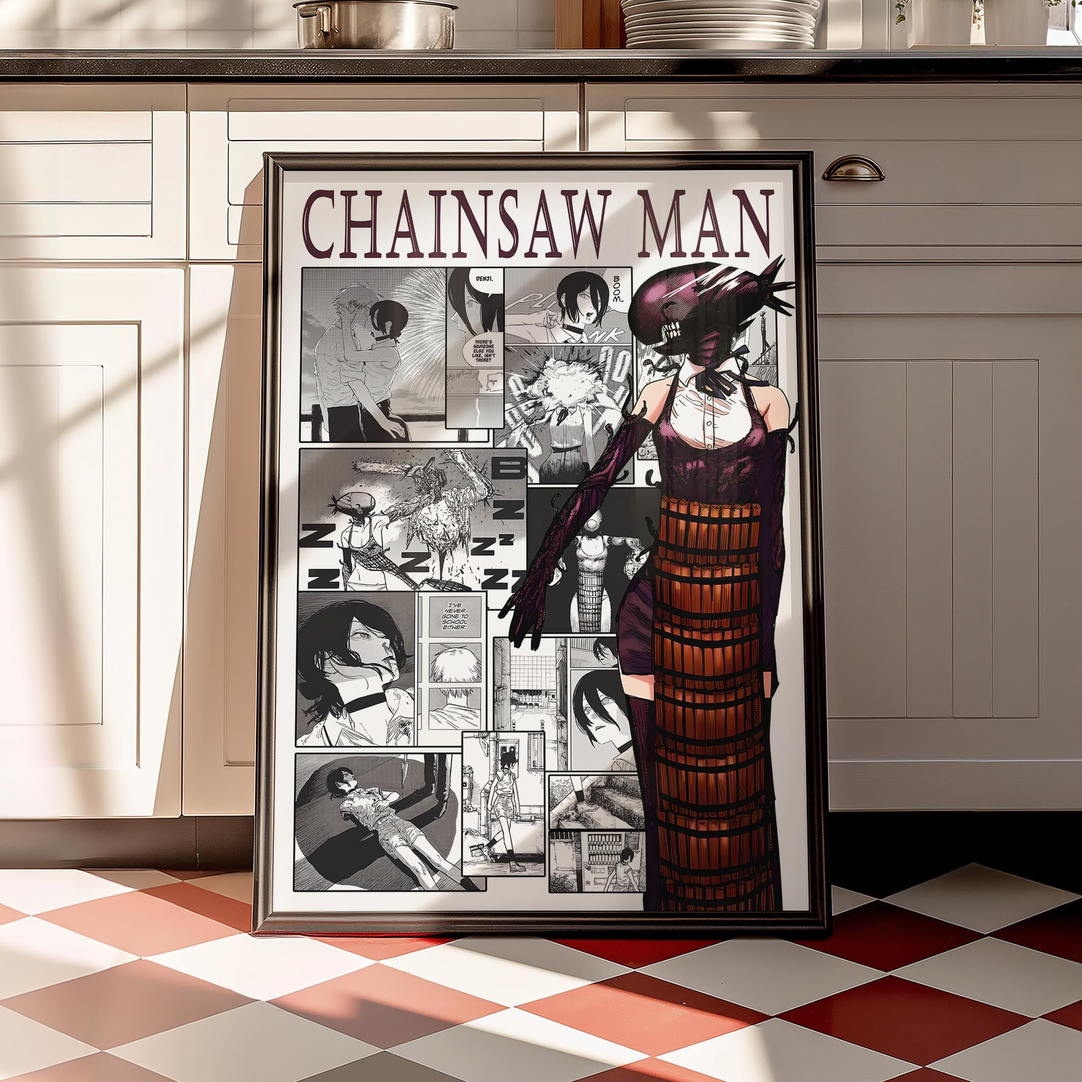 (Unframed) Chainsaw Man Reze as Bomb Devil Matte Poster, CSM Manga ...