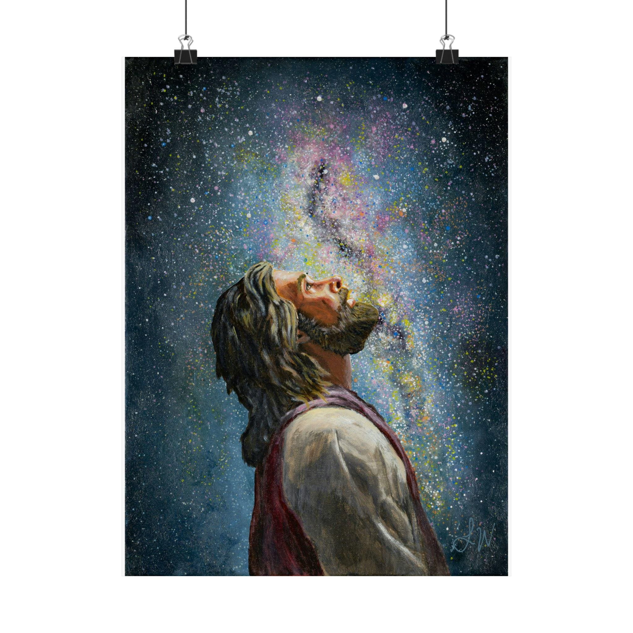 (Unframed) Cosmic Prayer Poster, Matte Vertical Poster, Spiritual ...