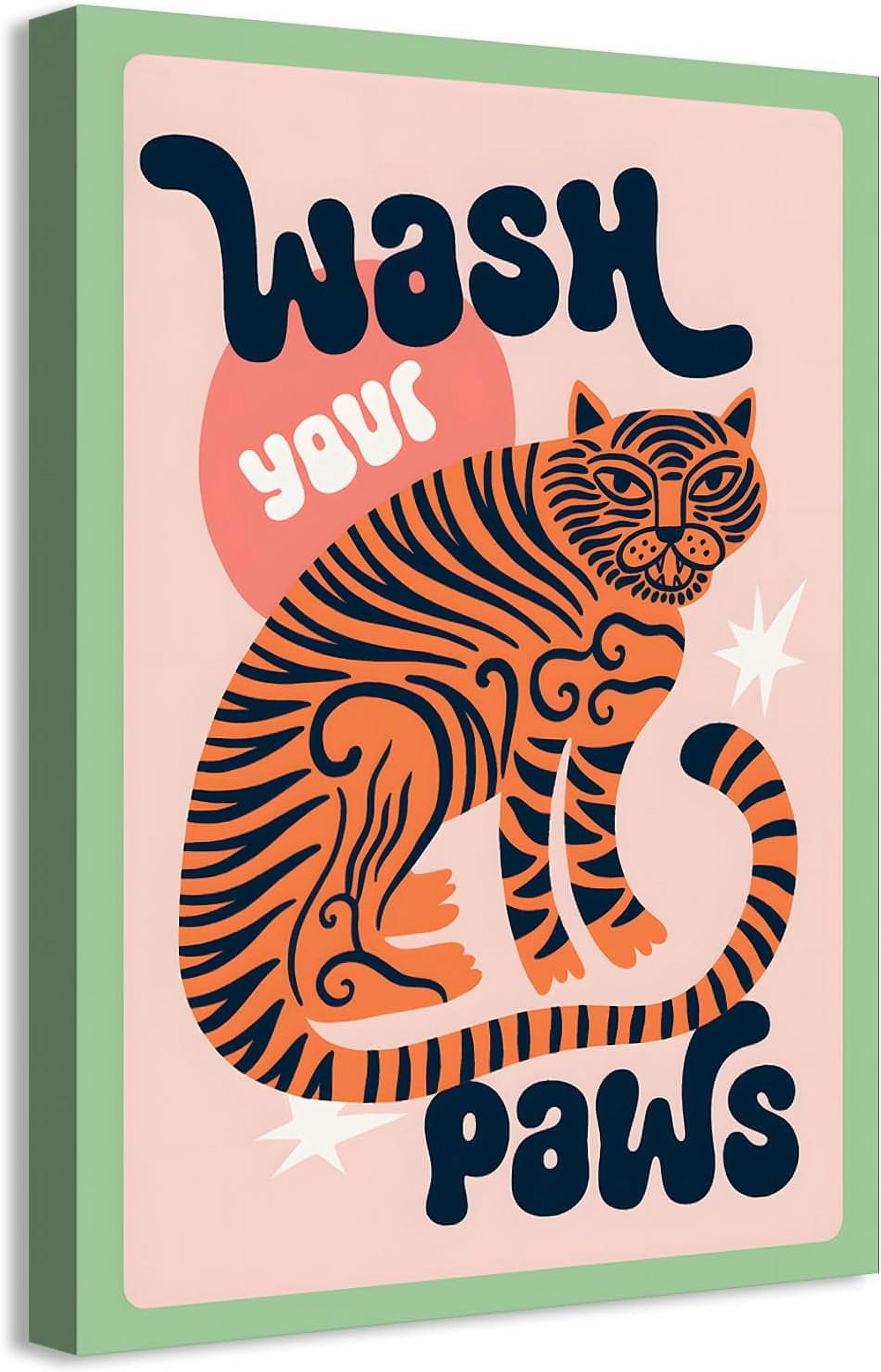 Unframed Funny Bathroom Animal Wall Art Pictures Fun Toilet Canvas ...