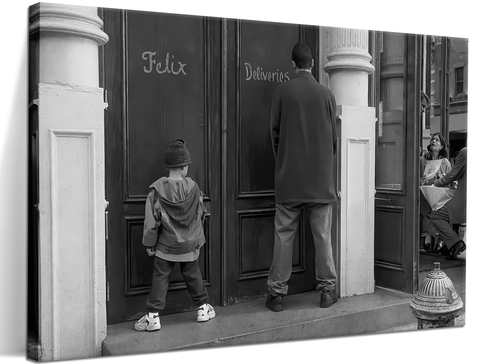 (Unframed) Funny Bathroom Wall Decor Black and White Wall Art - Classic ...