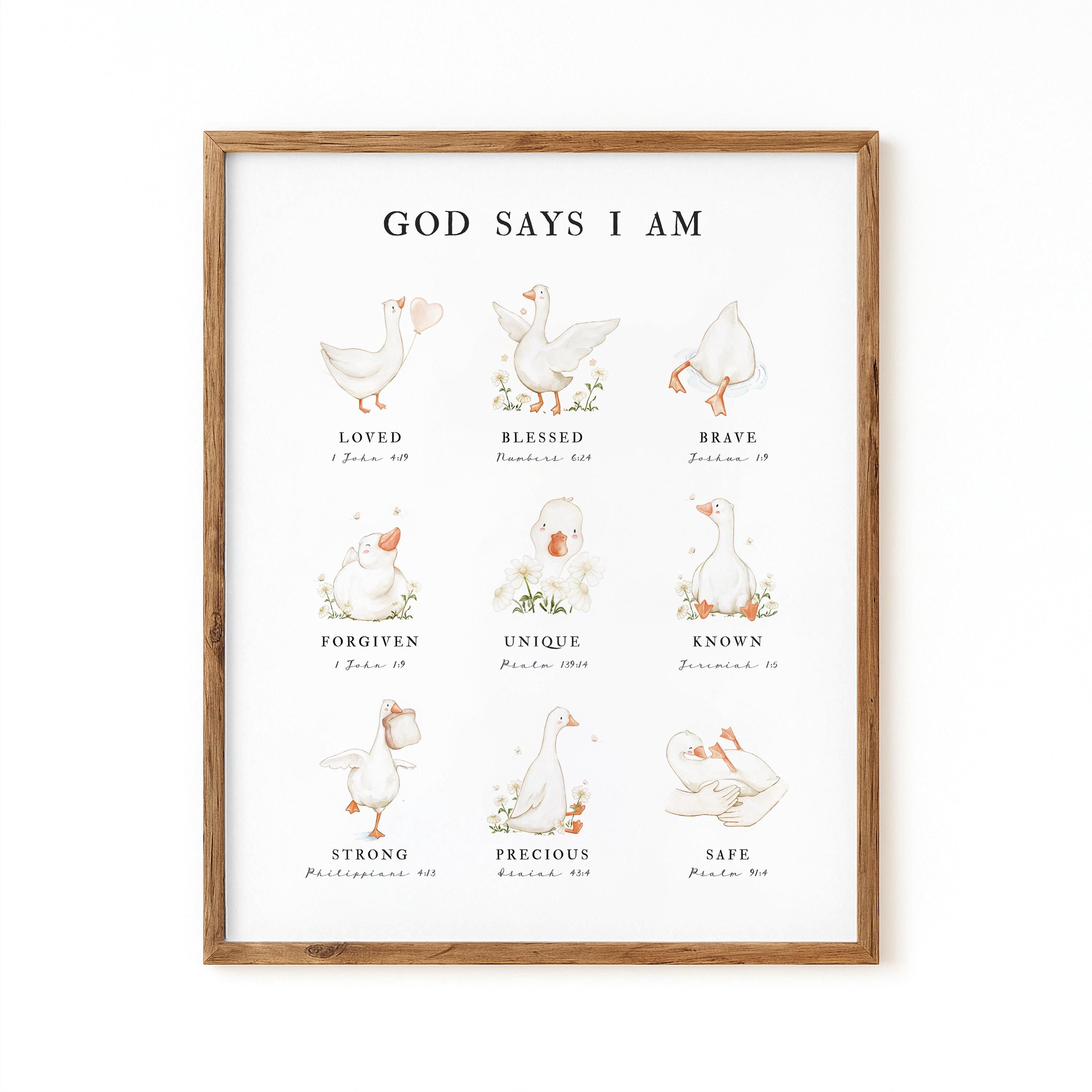 (Unframed) God Says I Am I$S Poster, Silly Goose Poster, Affirmation ...