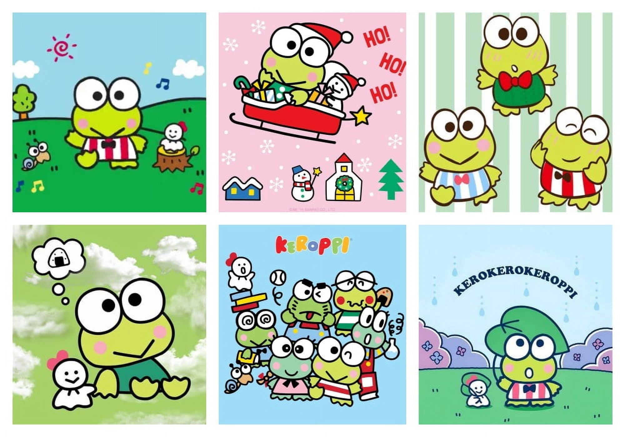 Unframed Keroppi Watercolor Posters Set of 6 Pieces (8" x 10") for Kids ...