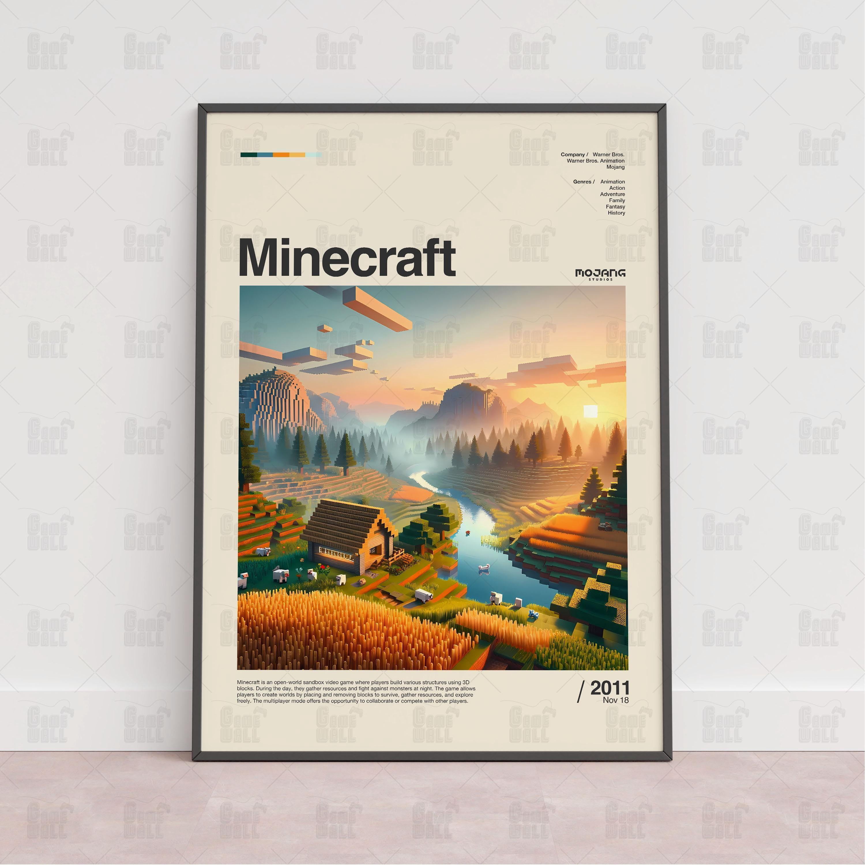 (Unframed) Minecraft Poster, Gaming Room Poster, Gaming Wall Poster ...