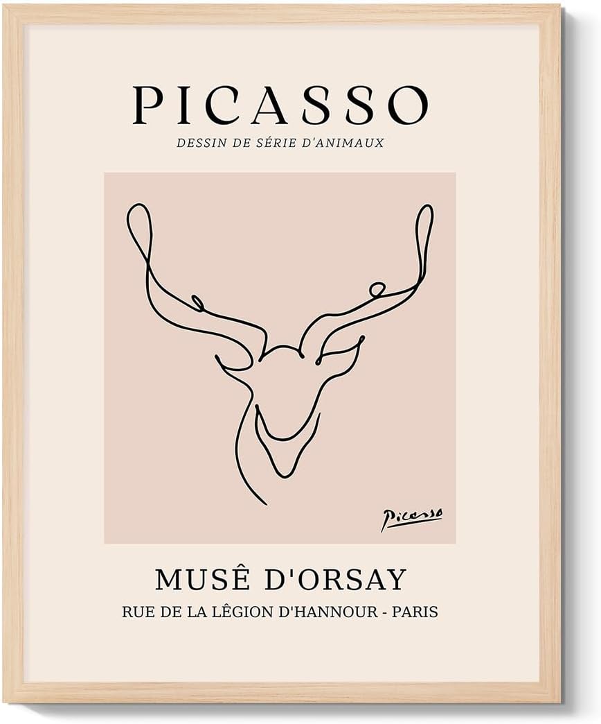 Unframed Picasso Deer Poster Abstract Animals Head Picture Pablo ...