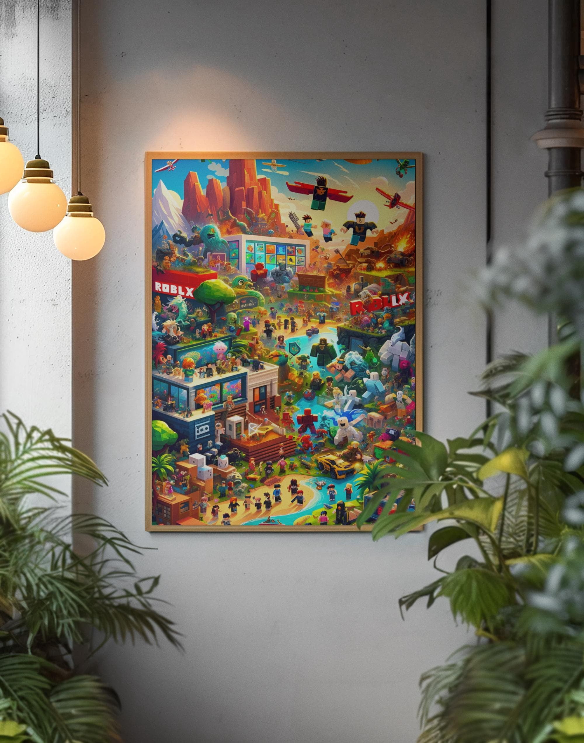 (Unframed) Roblox Poster, Cool Roblox Wall Art, Gaming Room Decor, Fun ...