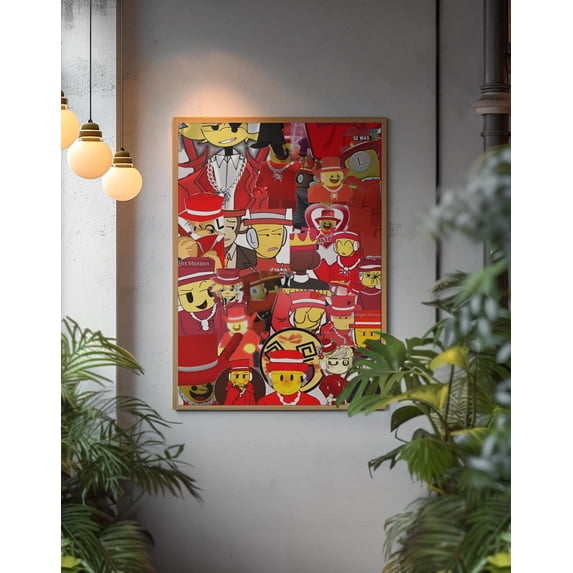 (Unframed) Roblox Sammy Poster, Steal a Brainrot Wall Art, Red Roblox ...