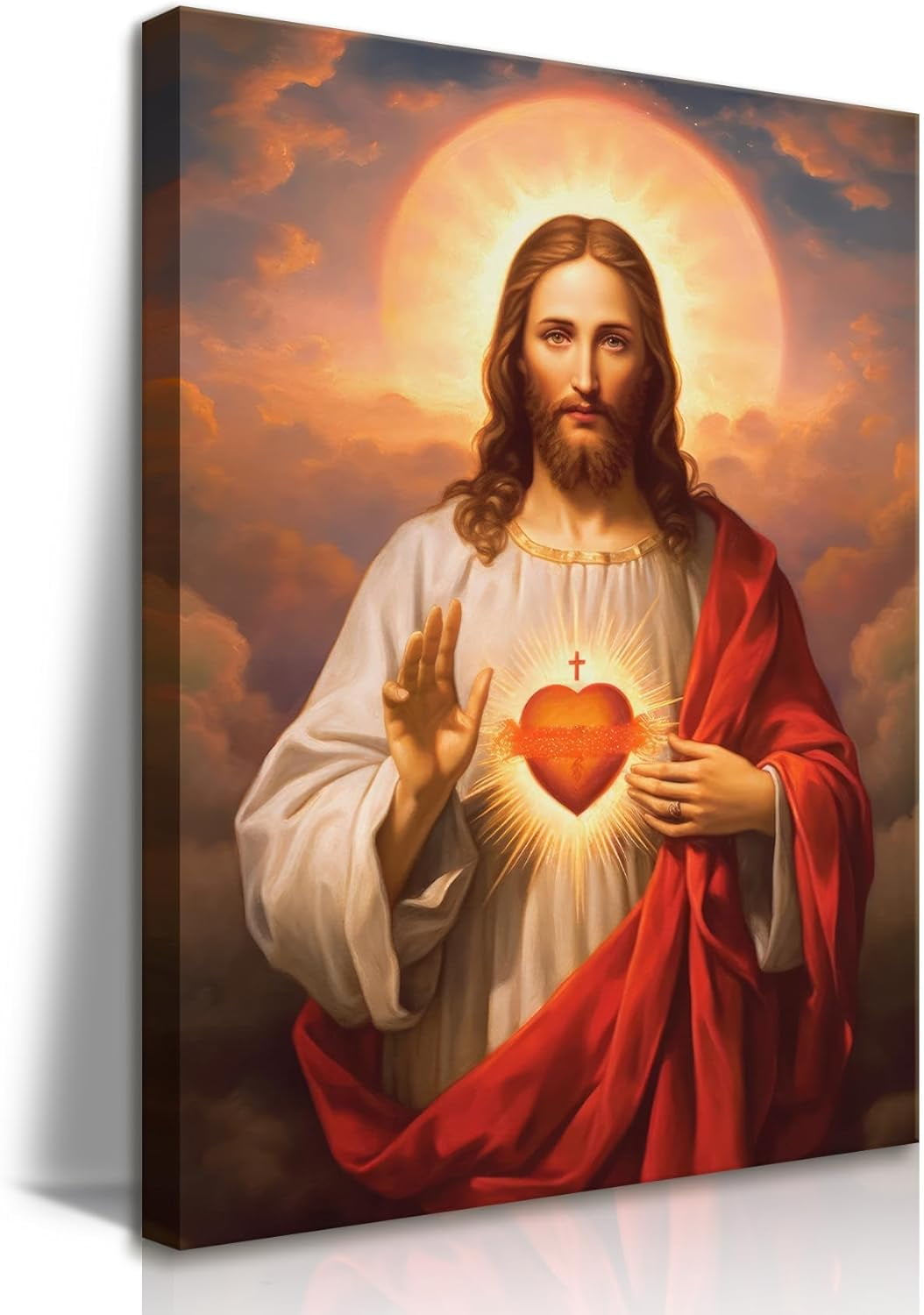 Unframed Sacred Heart of Jesus Picture Wall Art Divine Mercy Picture ...