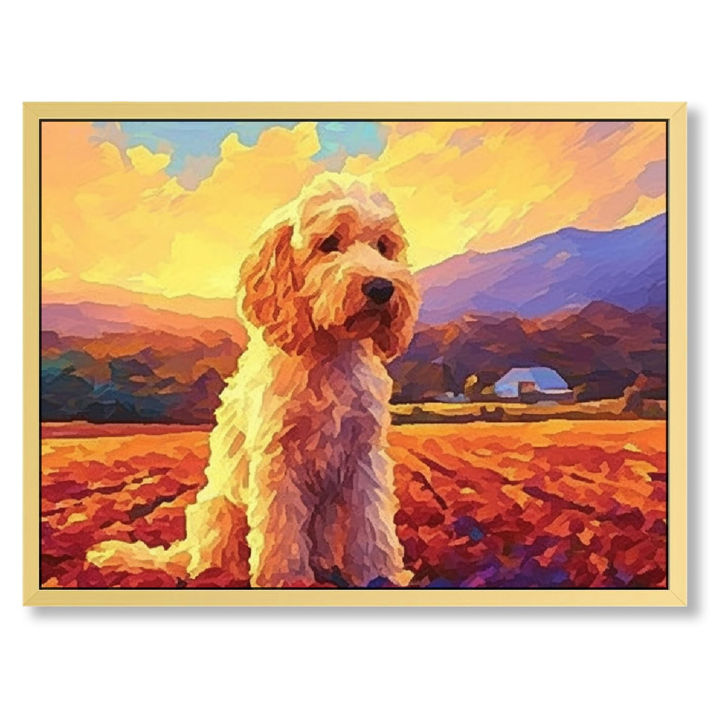 Unframed Starry Night Van Gogh Dog Animal Oil Painting Art Print Poster ...