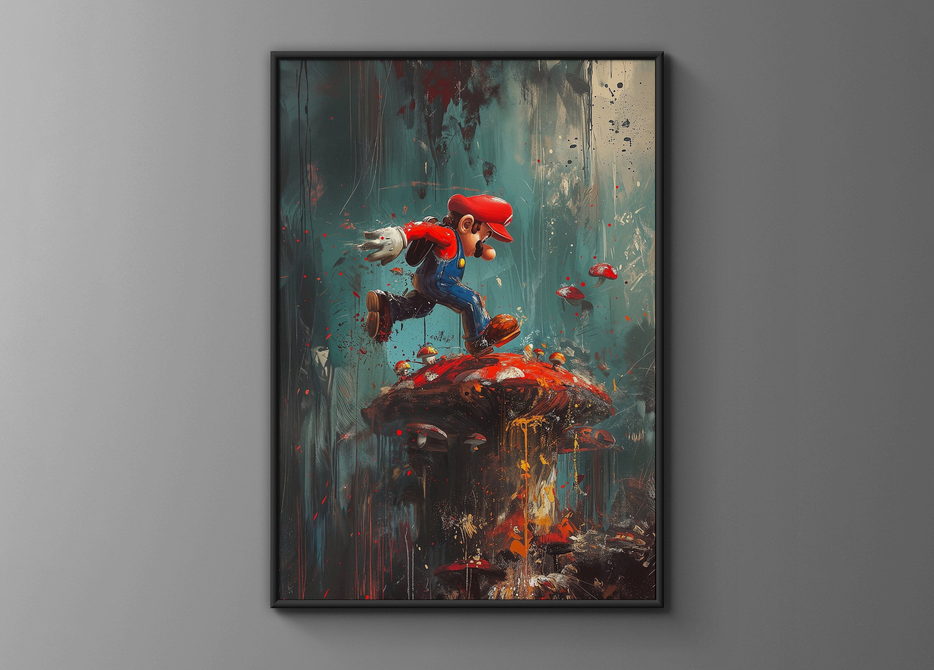 (Unframed) Super Mario Odyssey Fan Art - Palette Knife & Graffiti ...