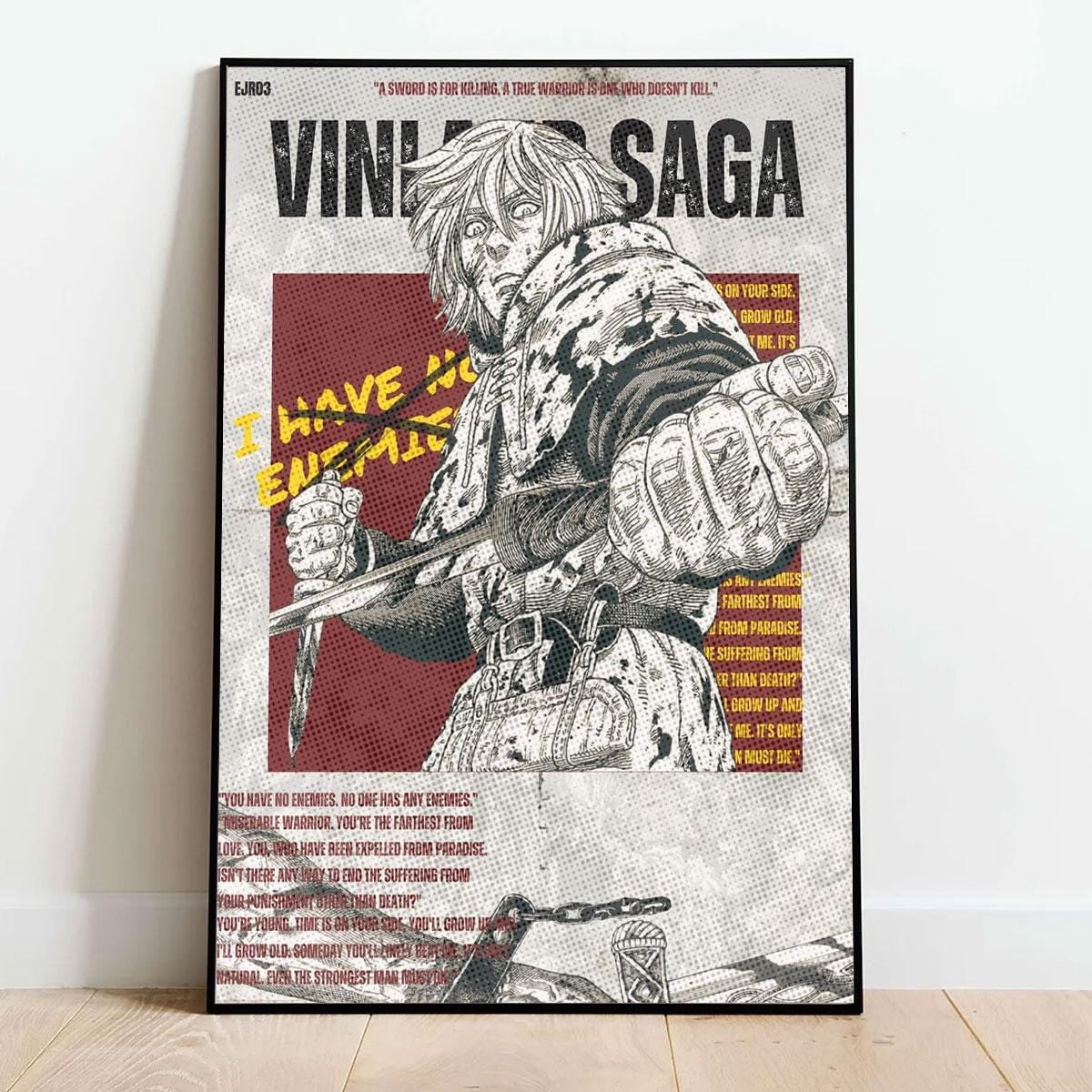 (Unframed) Vinland Saga Poster, Anime Wall Art, Manga Warrior Print ...
