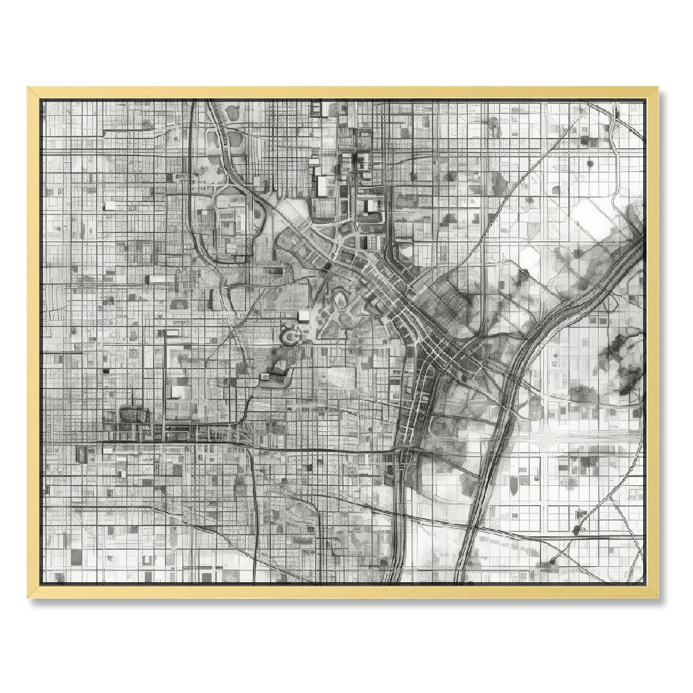 Unframed Wall Art Metropolitan City View Abstract Street Map Art Print ...