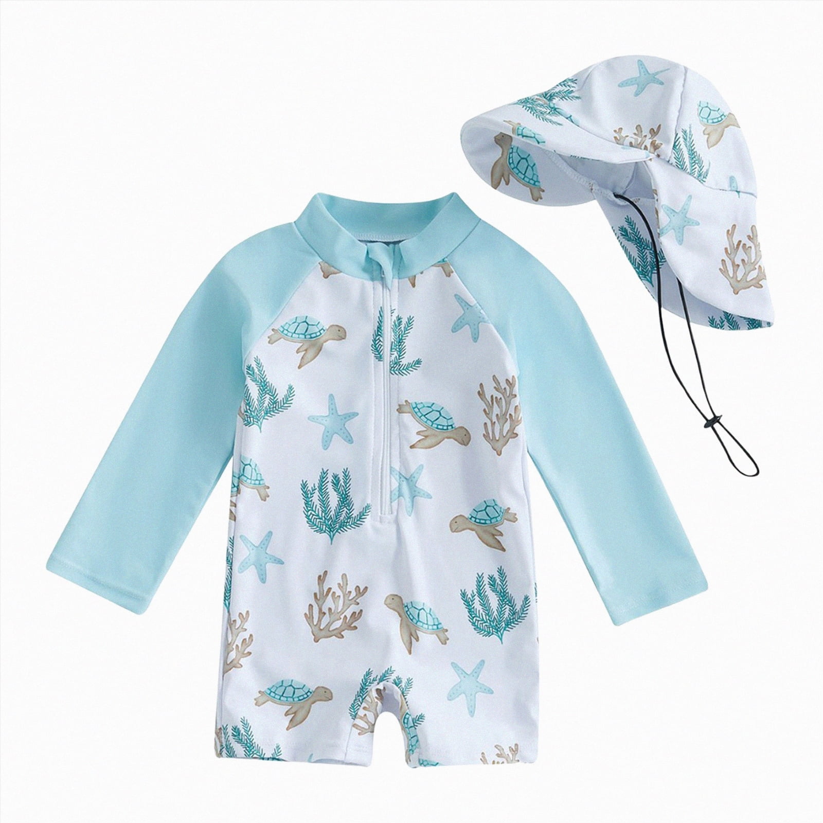 UngA Baby/Toddler Boy Girl Rash Guard Swimsuit Long Sleeve One Piece ...