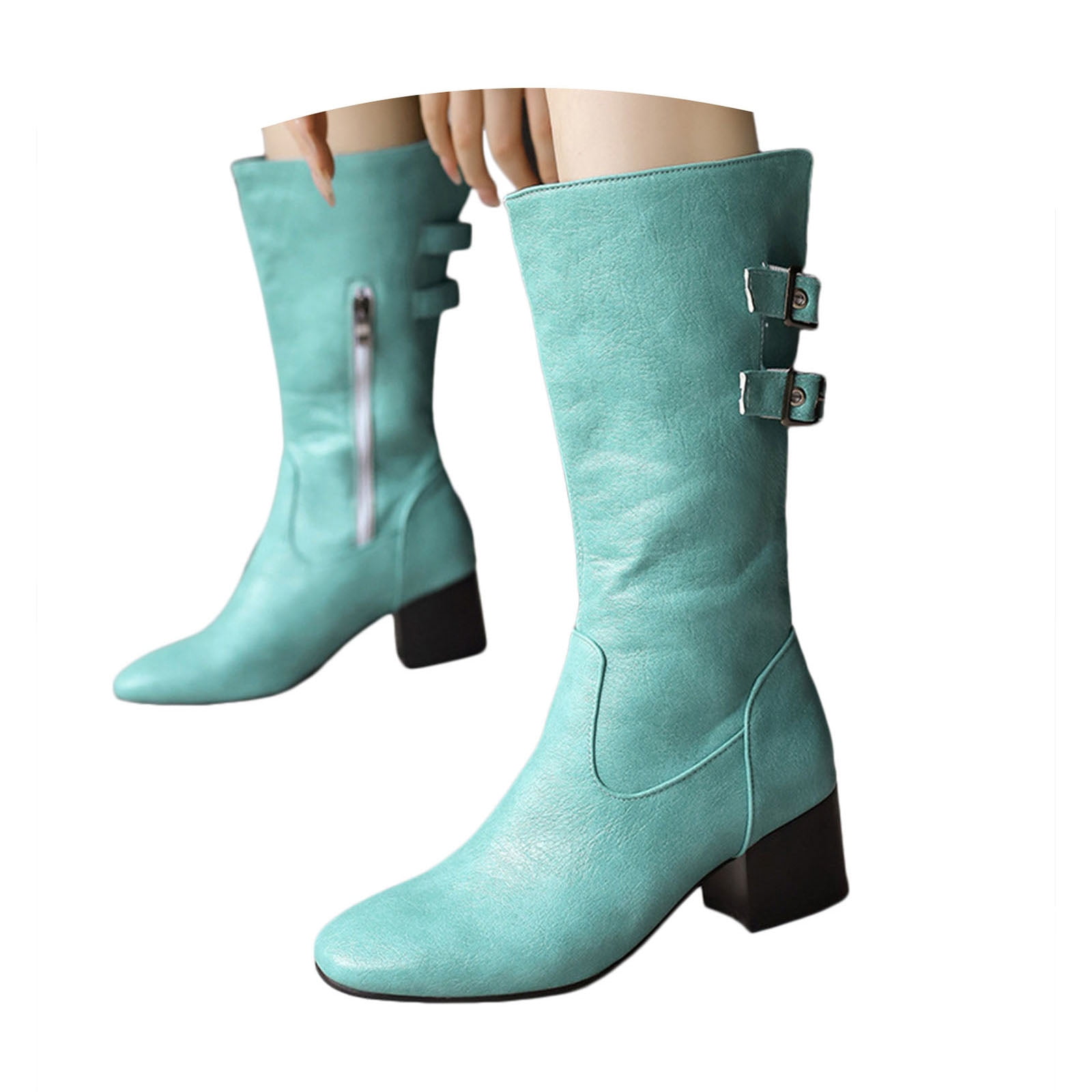 UngA Cowgirl Boots Mid Calf Cowboy Cowgirl Boots for Women: Western ...