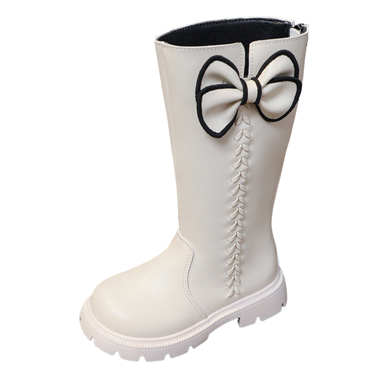 Linfrsh Girls Tall Boots Girls Knee High Boots Kids Fashion Low Heel ...