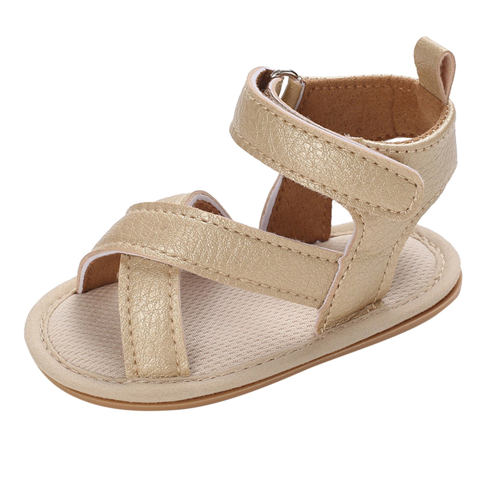 UngA Girls Wedge Sandals Girl's Flat Sandals Comfort Adjustable Double Strap Slip On Leather ...