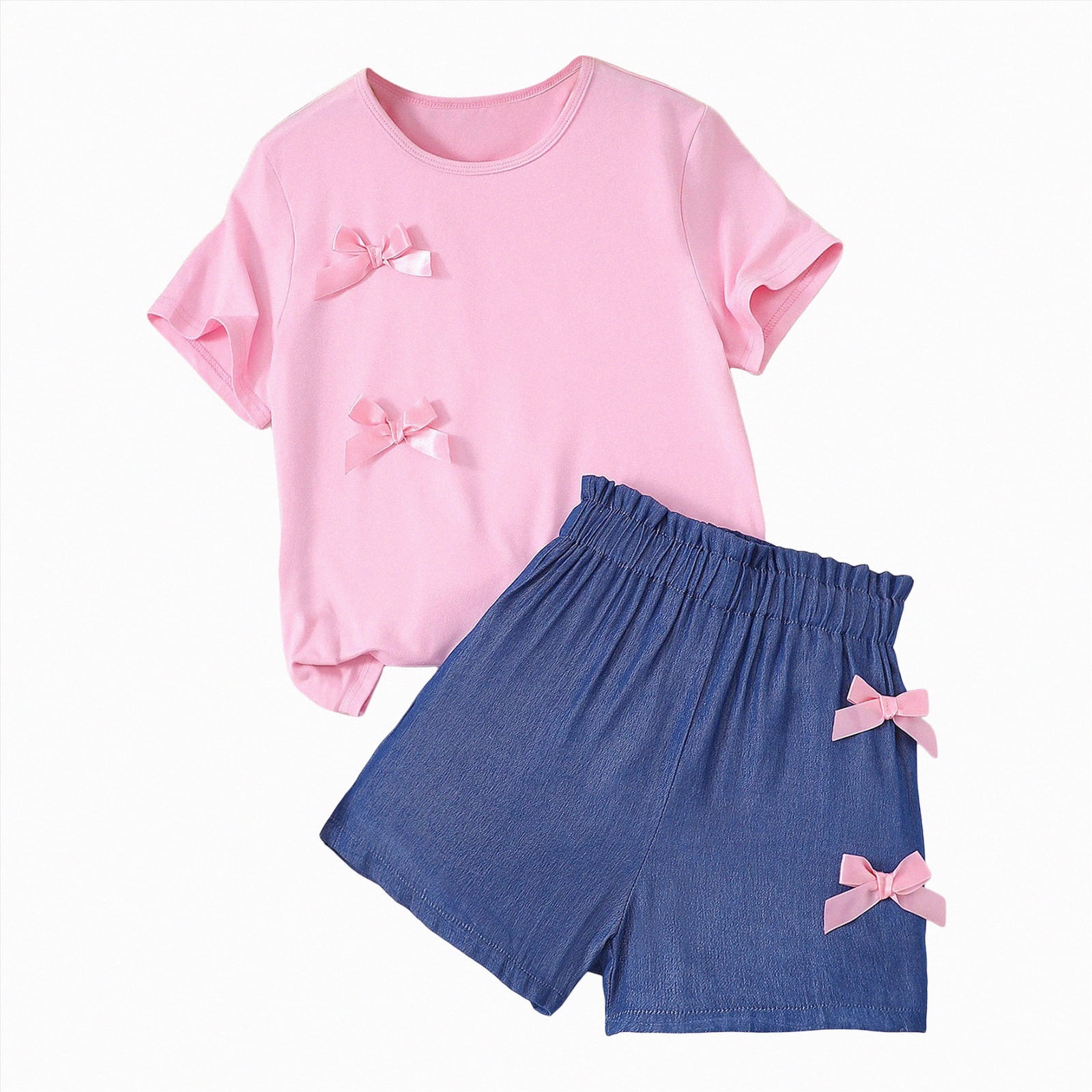 UngA Kid Girls Clothes Outfits Cute Sweet Bowknot Print T-Shirt ...