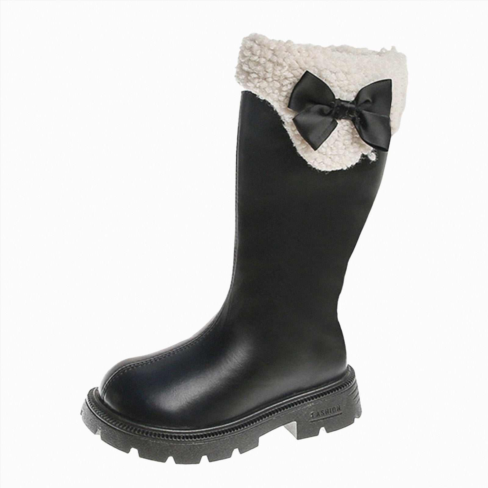 UngA Kids Knee High Boots Zipper Winter Boots Tall Girls Boots (Toddler ...
