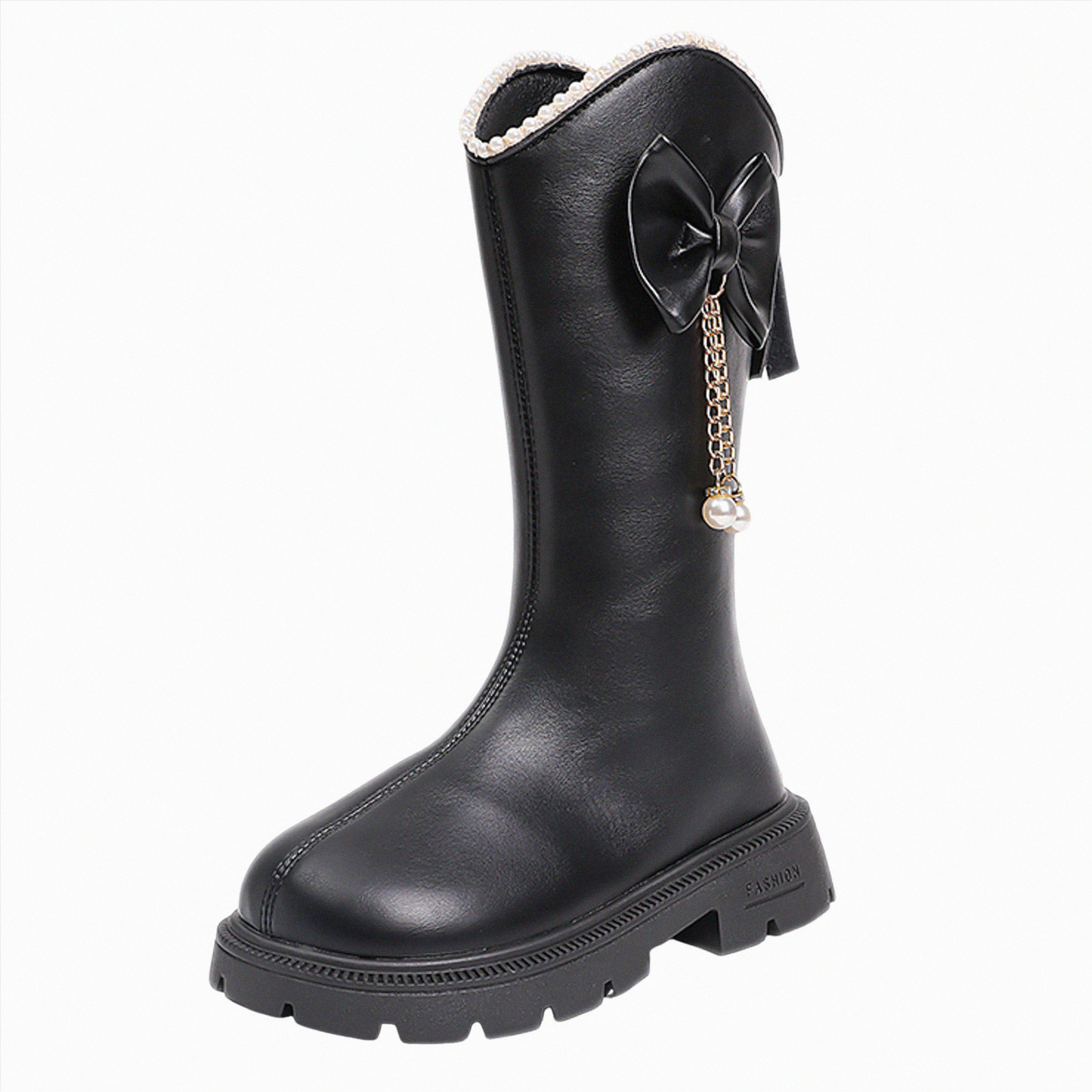 UngA Knee High Boots for Girls Zipper Winter Boots Tall Little Girls ...