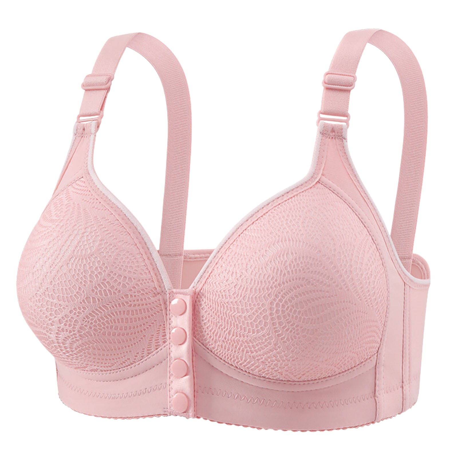 UngA Women Bras Wireless No Underwire Push Up Bra Plus Size Button ...