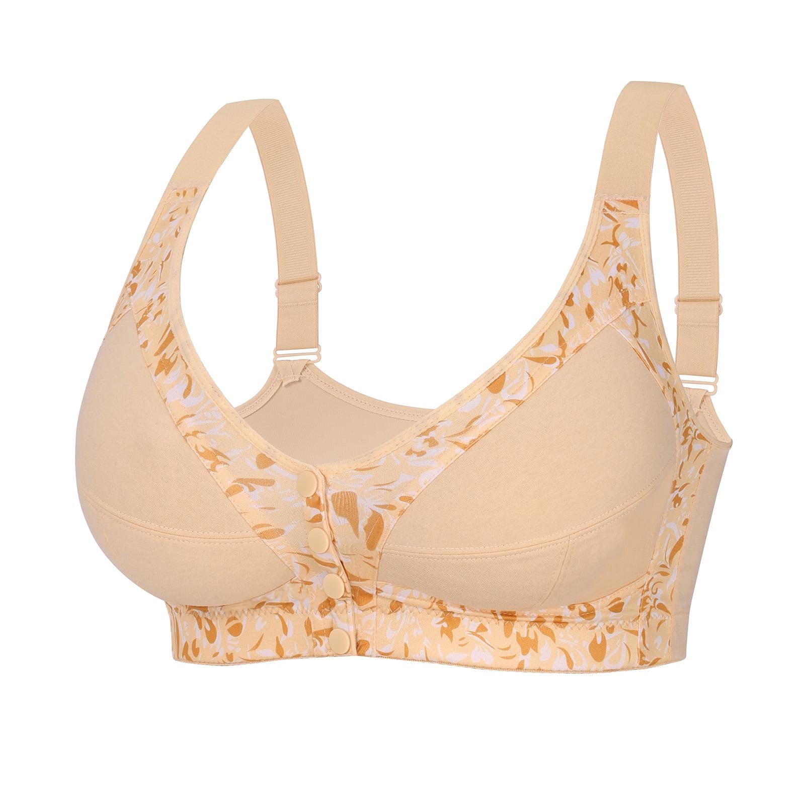 UngA Women Seamless Bra Breathable Front Close Button Bras, Full ...