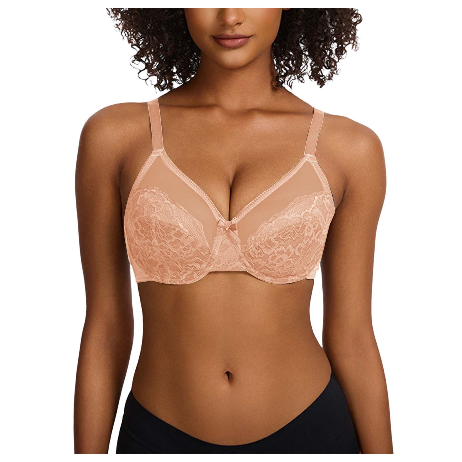 UngA Women's Bralette Plus Size Bra with Underwire Woman's Full Coverage Bra Beige,38H - Walmart.com