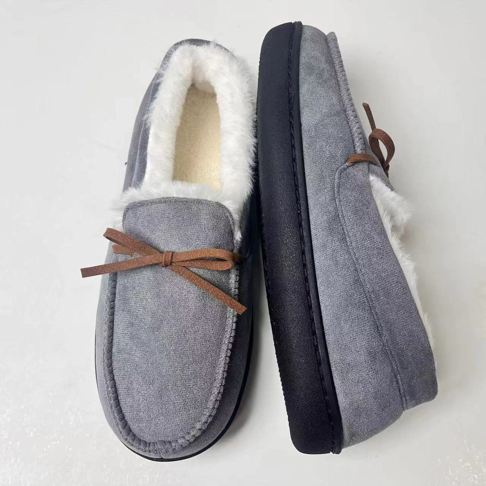 UngA Women's House Slippers Indoor Outdoor Moccasin Fuzzy Fluffy Furry ...