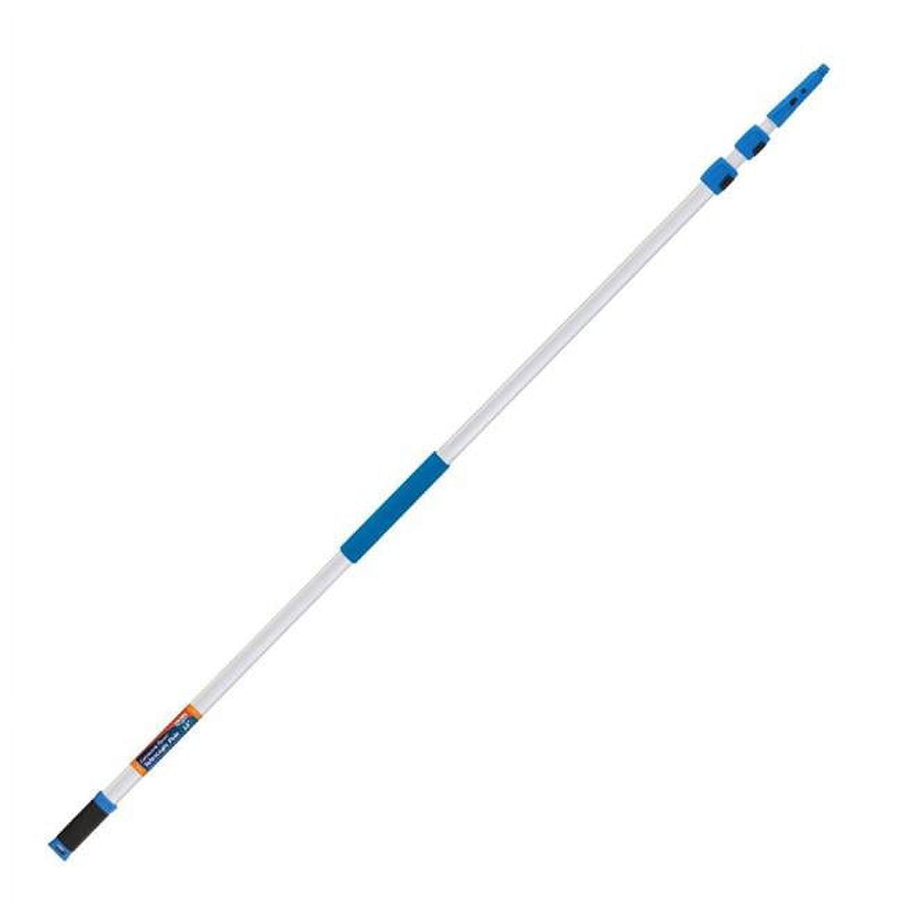 Unger 18 ft. x 2 in. Telescoping Aluminum Extension Pole, Blue & White ...