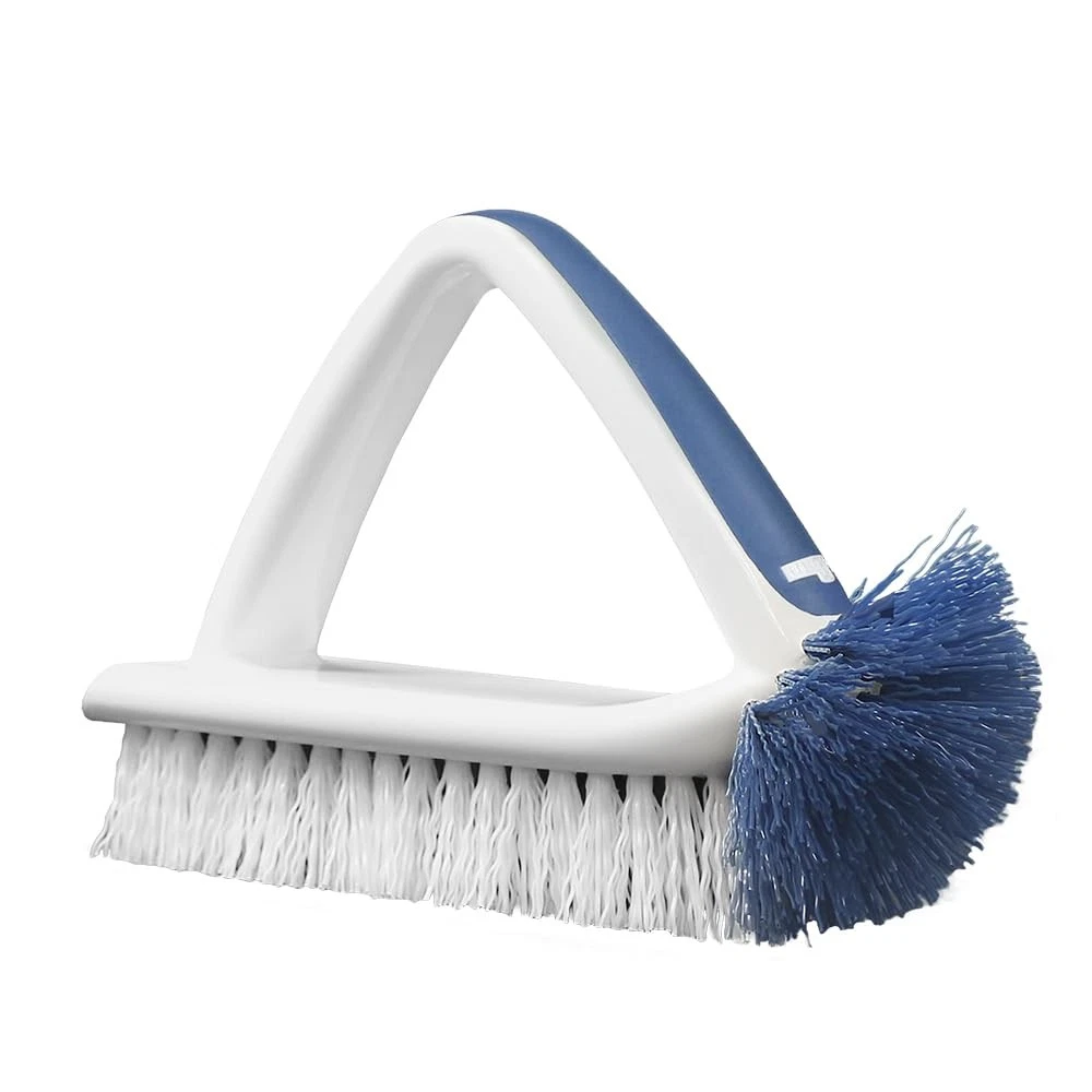 Unger 2 In 1 Bath Tile Scrubber Brush Blue 360 Degree Cleaning Tool ...