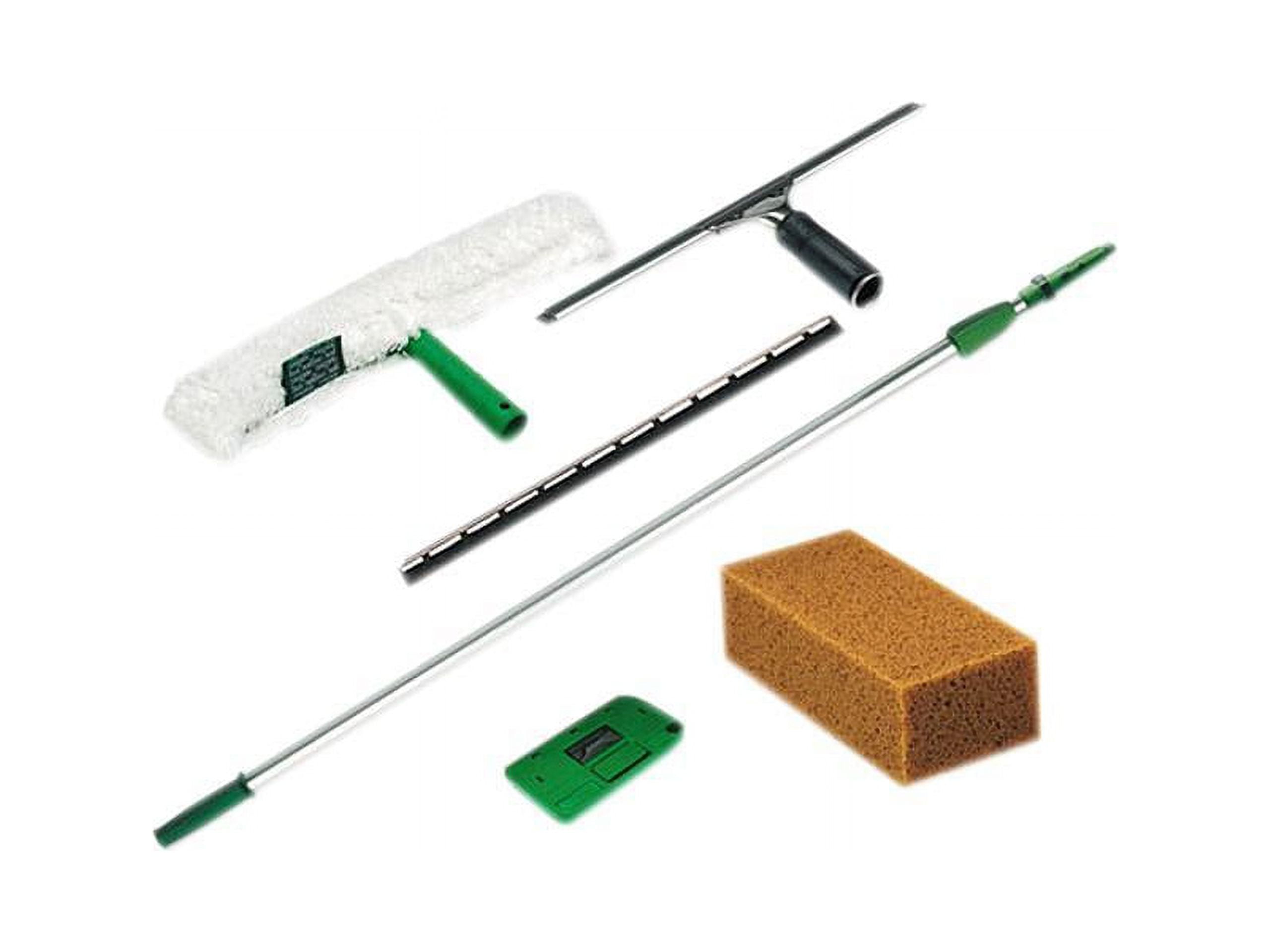Unger Pro Window Cleaning Kit w/8ft Pole Scrubber Squeegee Scraper ...