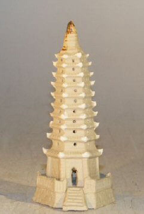 Unglazed Ceramic Pagoda Figurine - Walmart.com