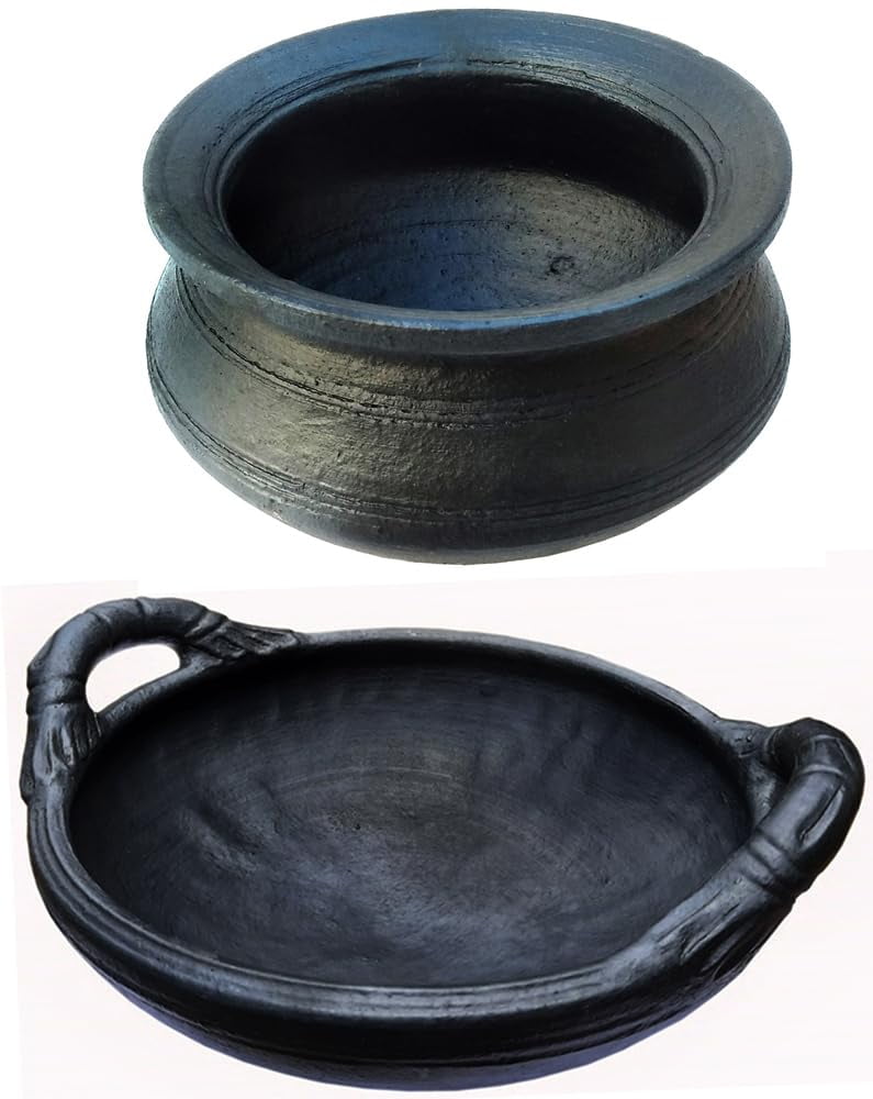 Unglazed & Uncoated Clay Handi + Earthen Kadai For Cooking & Serving ...