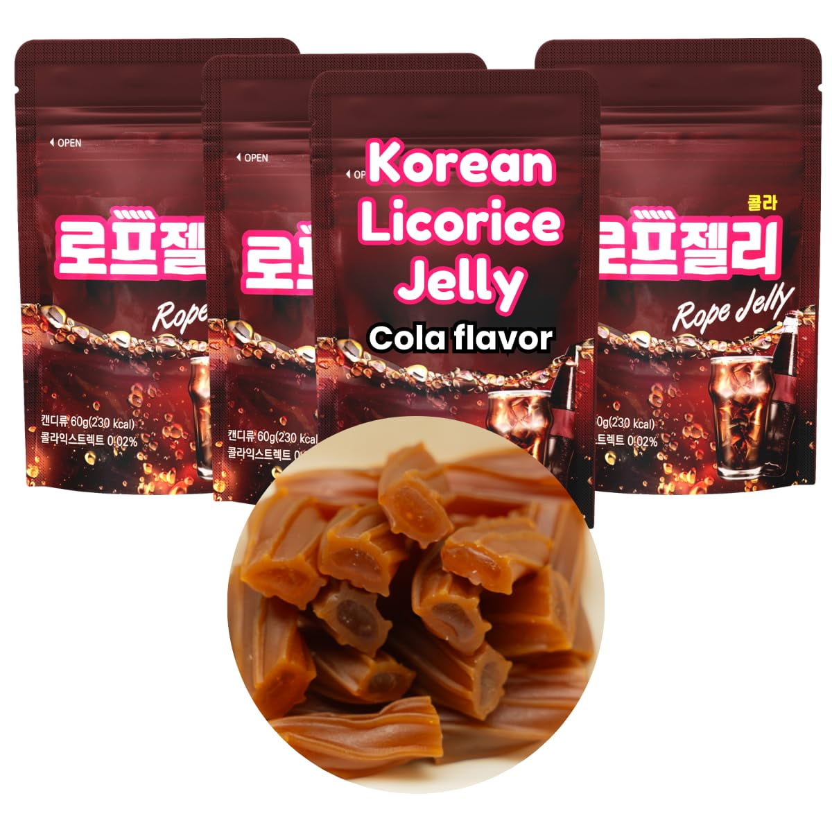 Unha's Cola Licorice Twists IRF13 - Gourmet Sweet Soft Chewy Candy ...