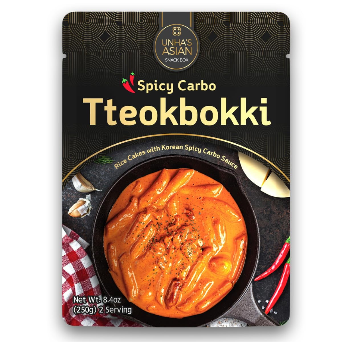 Unha's Korean Creamy Spicy Carbonara Tteokbokki SMR8.8oz - Instant Rice ...