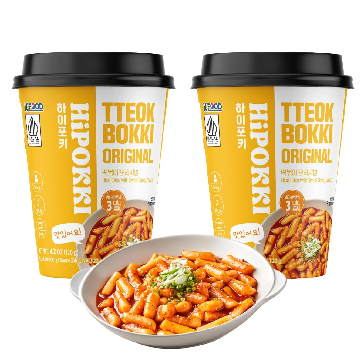 Unha's Korean Cup Bokki, SBF3 Spicy and Sweet Rice Cake, Korean Rice ...