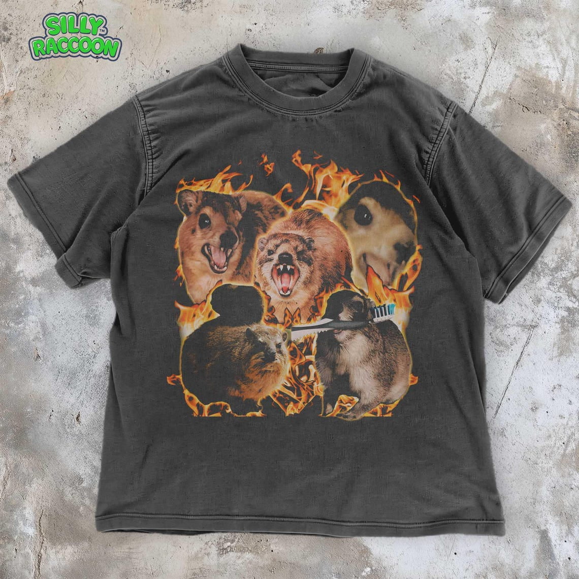 Unhinged Rock Hyrax Tshirt, Cringe Dank Meme Graphic Tee, Ironic Animal ...