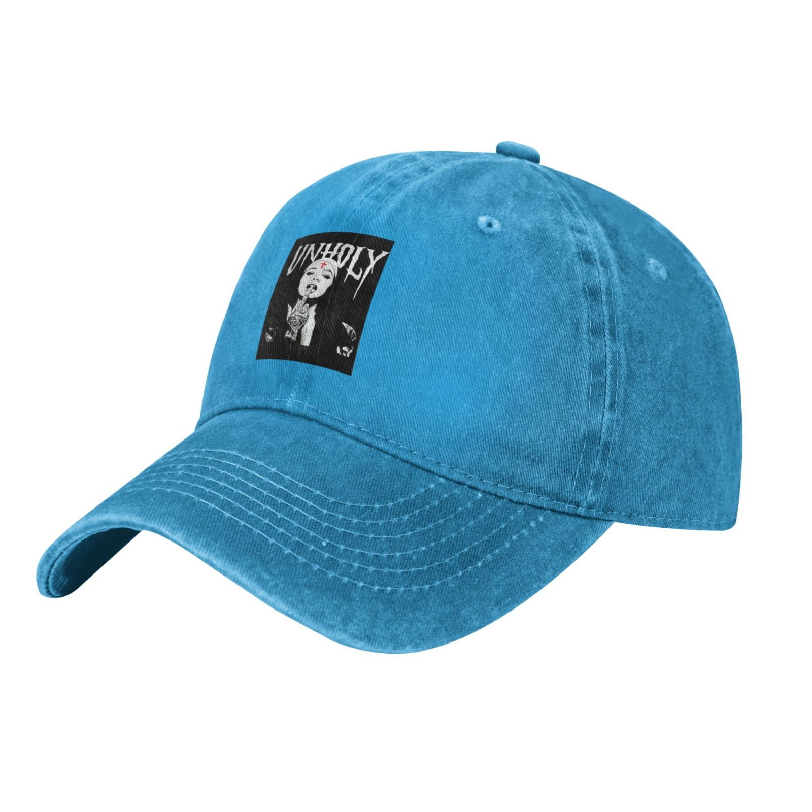 Unholy Bad Nun Religion Unisex Washed Denim Baseball Cap Dad Hat ...