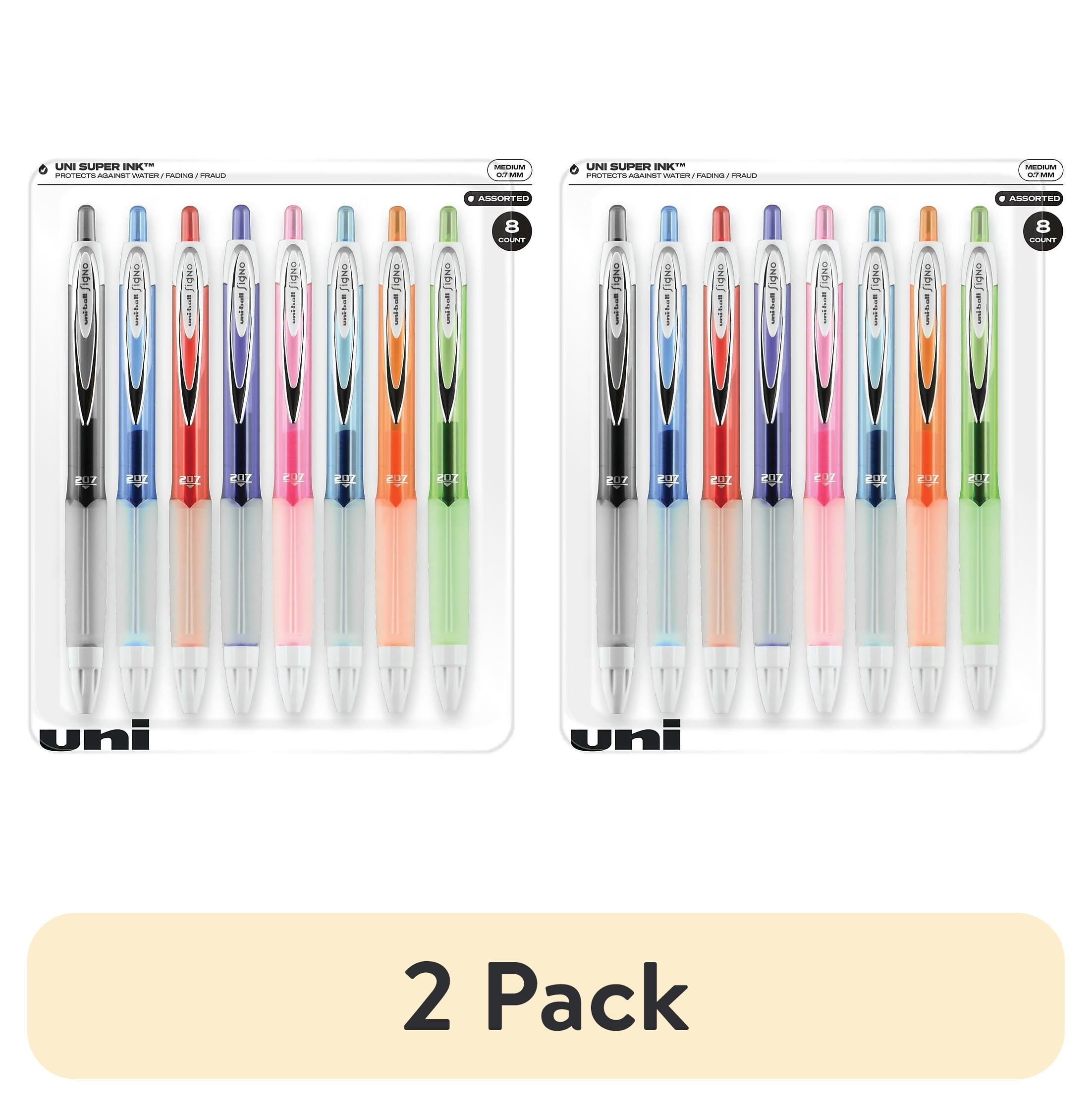 (2 pack) uni-ball uniball 207 Fashion Retractable Gel Pens Medium Point ...