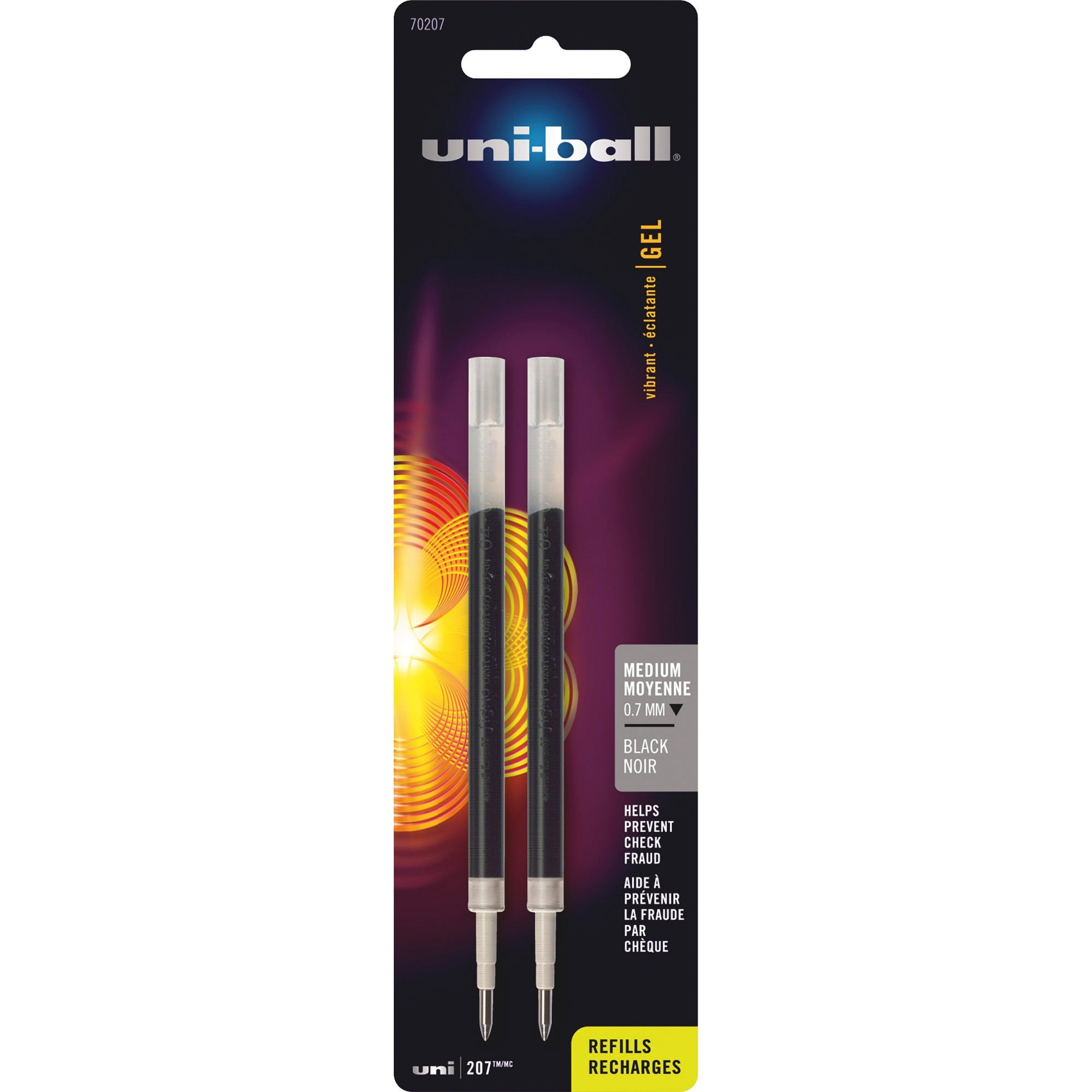 Uni-Ball, SAN70207PP, 207 Gel Ink Pen Refills, 2 / Pack - Walmart.com