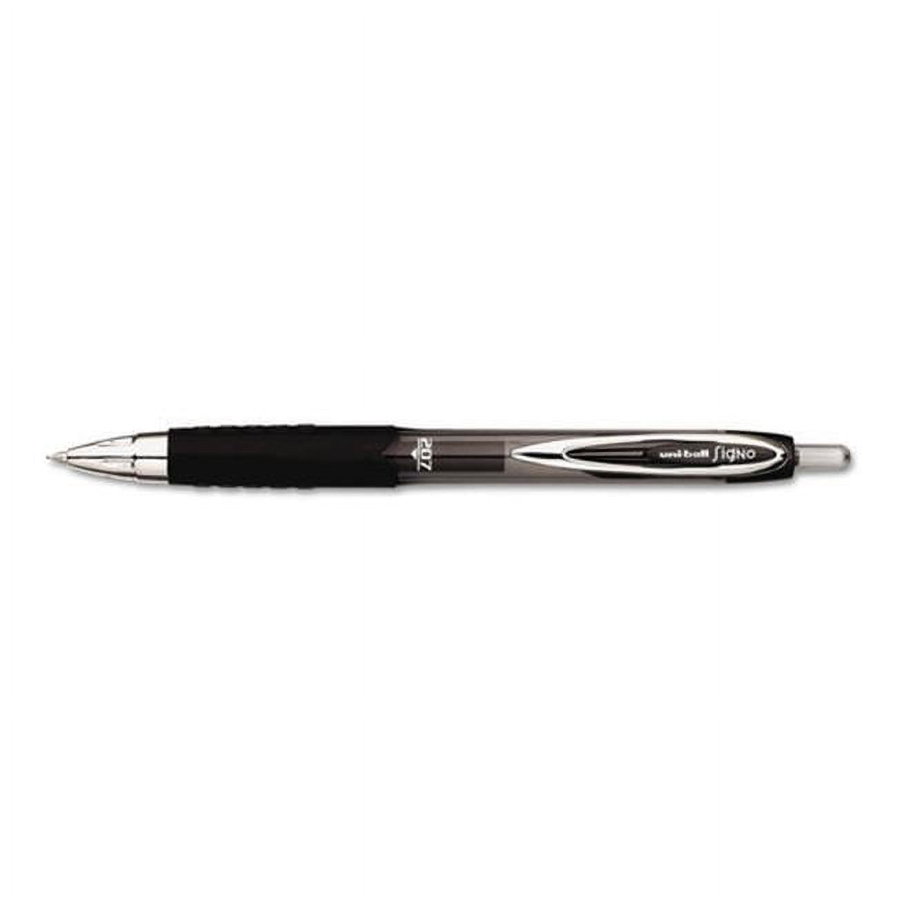 Uni-Ball UBC Signo 207 Retractable Gel Pen Value Pack - Black Ink Tran ...