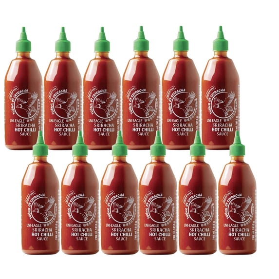 Uni Eagle Sriracha Hot Chili Sauce - 740ml / 25 oz (12 Pack ...