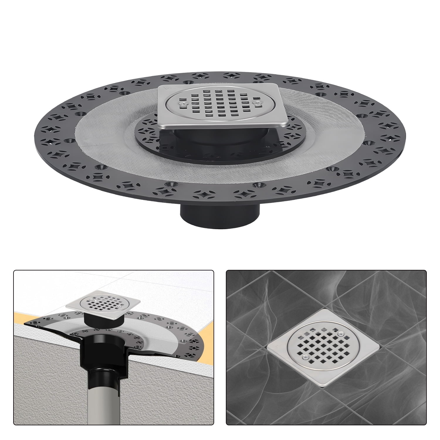 Uni-Green 4" Brushed Stainless Steel Shower Drain Kit, Compatible with ...