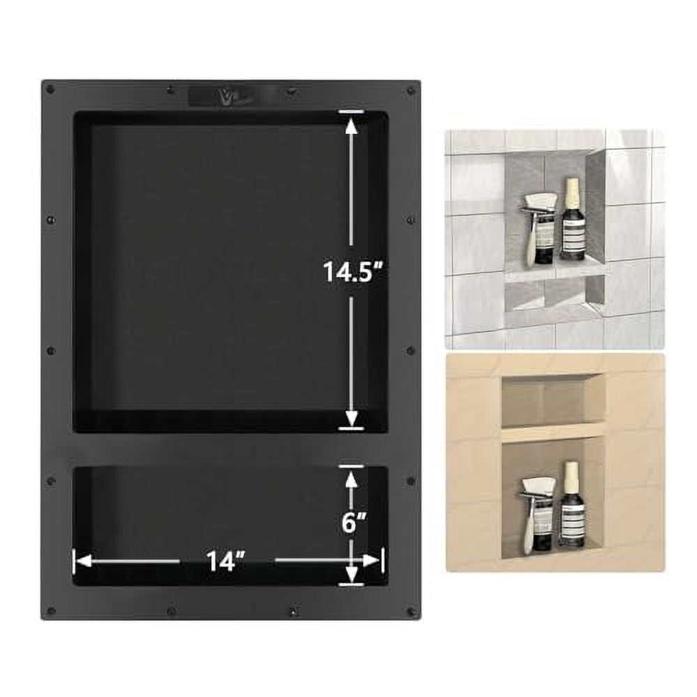 Uni-Green Double Shelves Tile Ready Shower Niche 17X25" - Walmart.com
