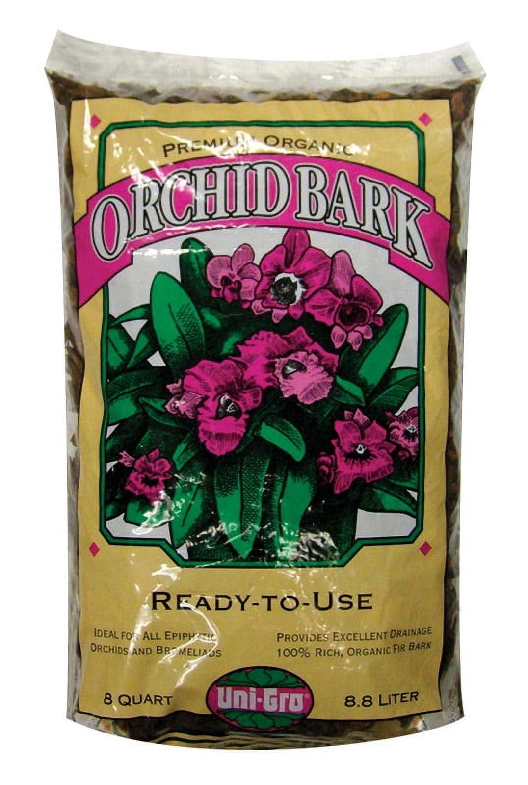 Uni-Gro Organic Orchid Bark Mulch Brown 5 lb for Orchids Bromeliads ...
