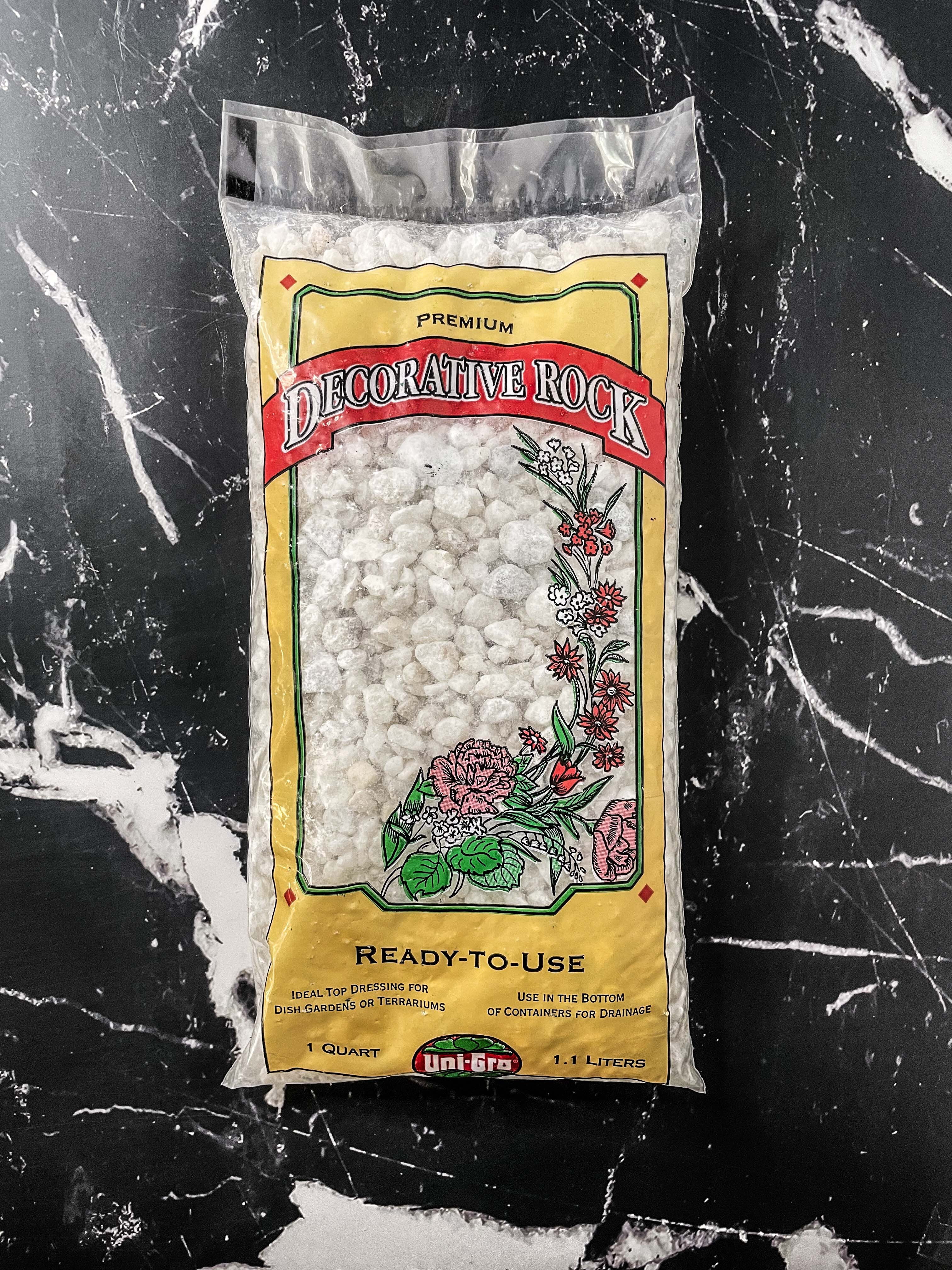 Uni-Gro White Decorative Rock 1 Quart - Walmart.com