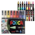 Uni POSCA PC-5M Water-Based Medium Point Metallic Paint Markers (1.8-2 ...