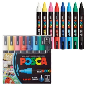 POSCA Fine Tip Paint Markers, 16-Color Set, PC-3M - Walmart.com