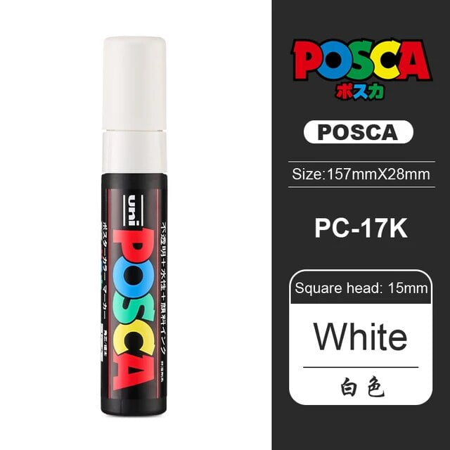 Uni Posca Markers Marcadores PC-1/3/5M Acrylic Permanent Graffiti Paint ...
